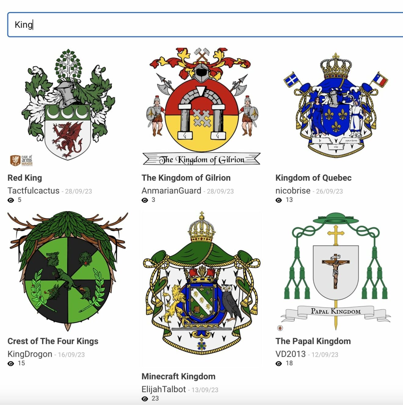 Search Function for the User Artwork Gallery - CoaMaker