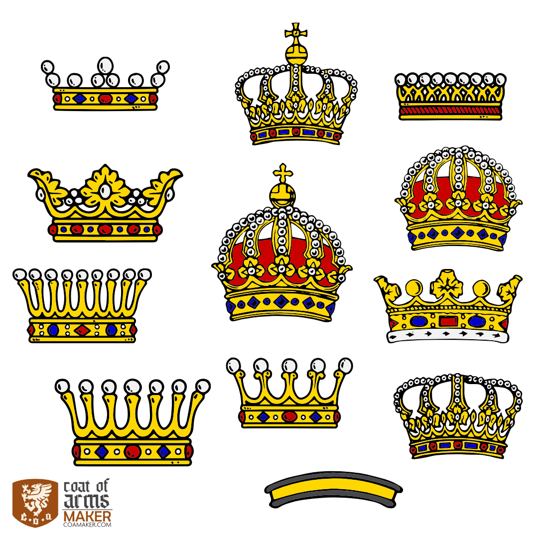 12 New Crown Symbols - CoaMaker