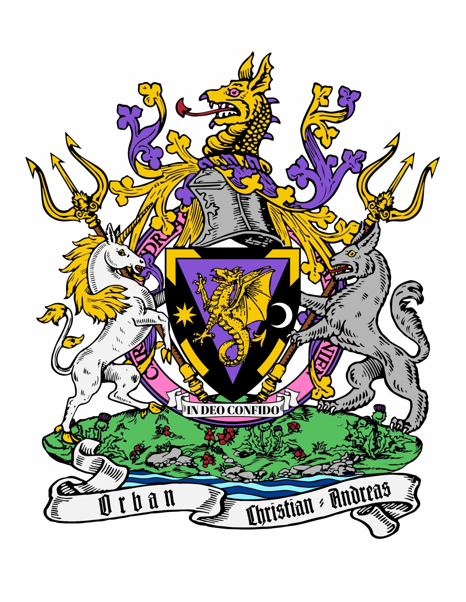 C.A. Orban CoA Type 1 Gold Unicorn & Wolf H1 OLD Perfect SF incl ...