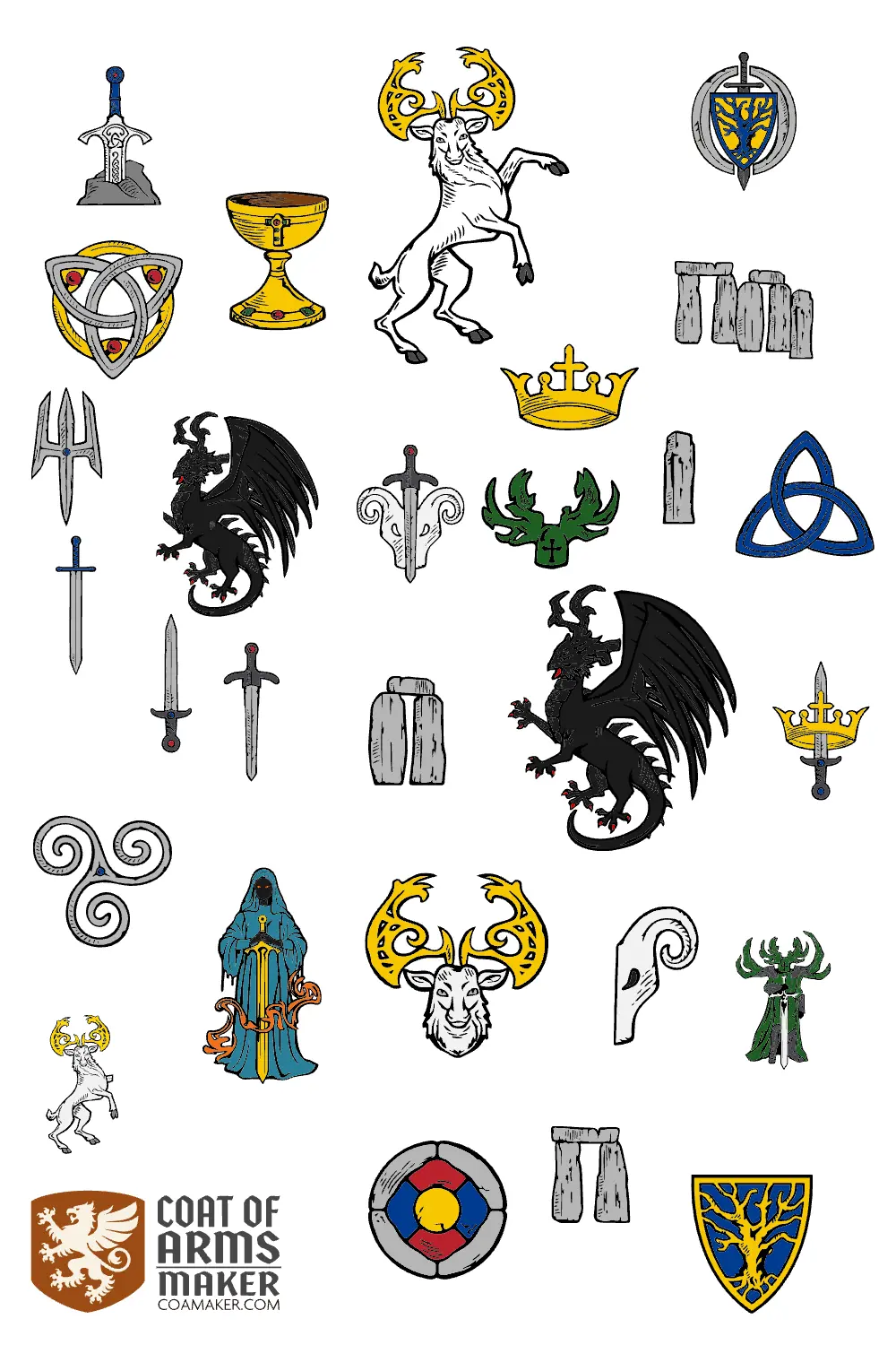 Avalon: The Riven Veil symbols in CoaMaker - CoaMaker